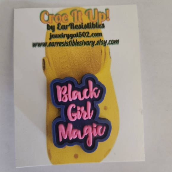 Accessories | Shoe Charm Black Girl Magic Croc Jibbitz Croc Button ...
